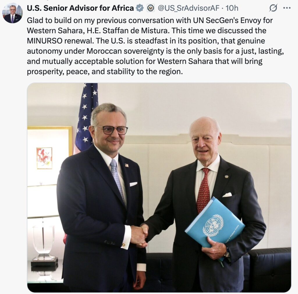 The United States Reaffirms Its Unwavering Support for Moroccan ...