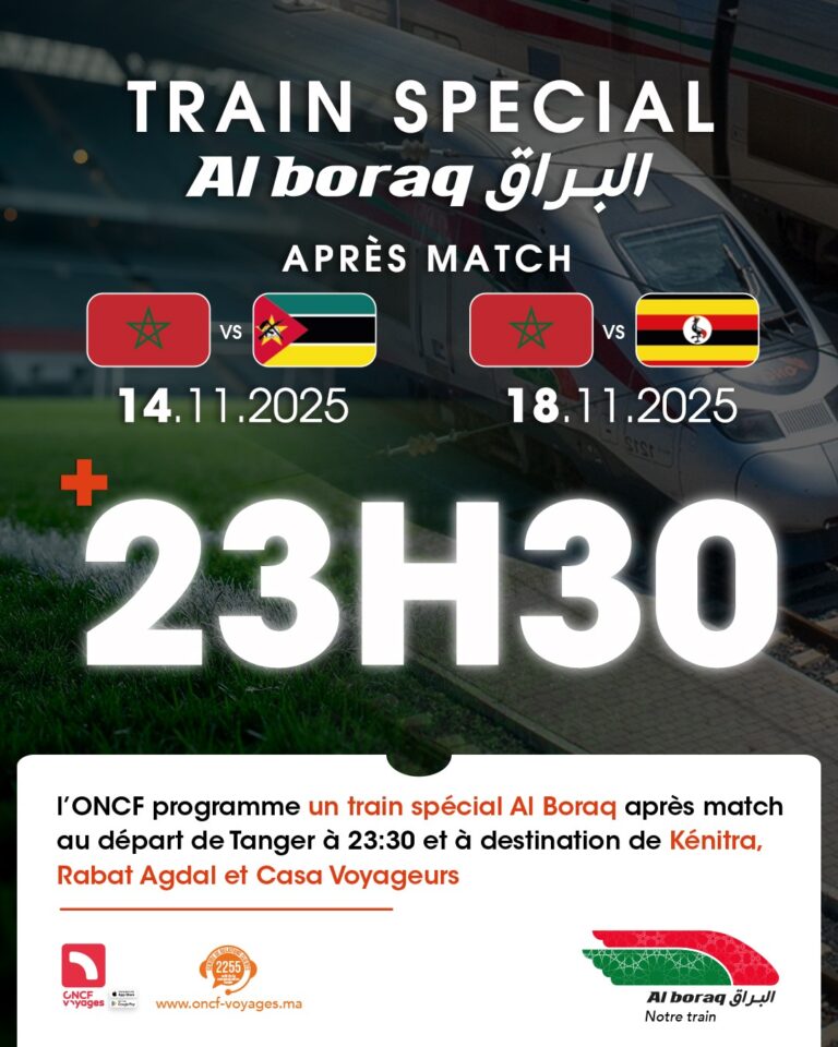 ONCF Launches Special Al Boraq Train Service After Atlas Lions Matches ...